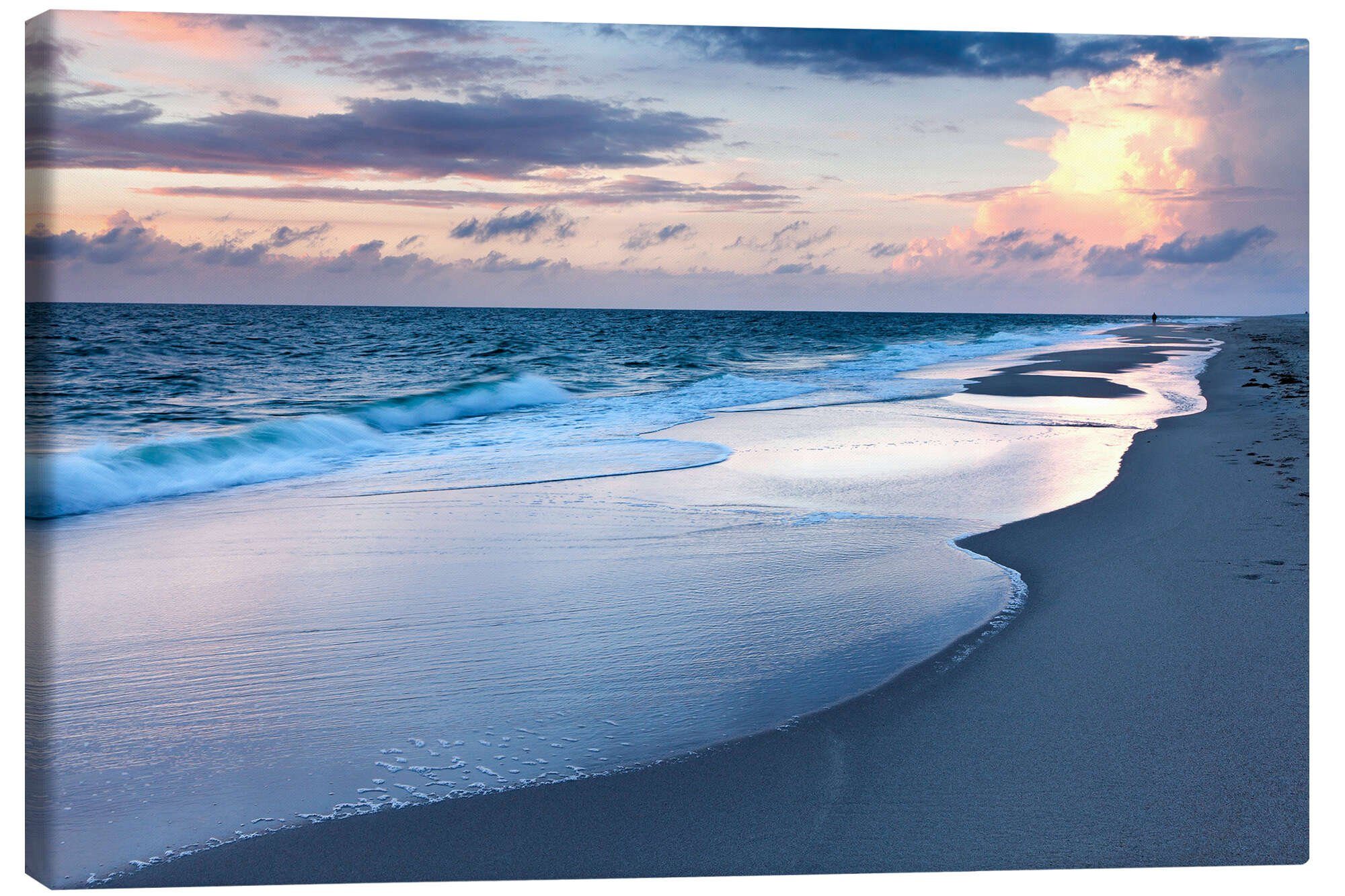 Posterlounge Leinwandbild Markus Lange Sonnenuntergang An Der Nordsee