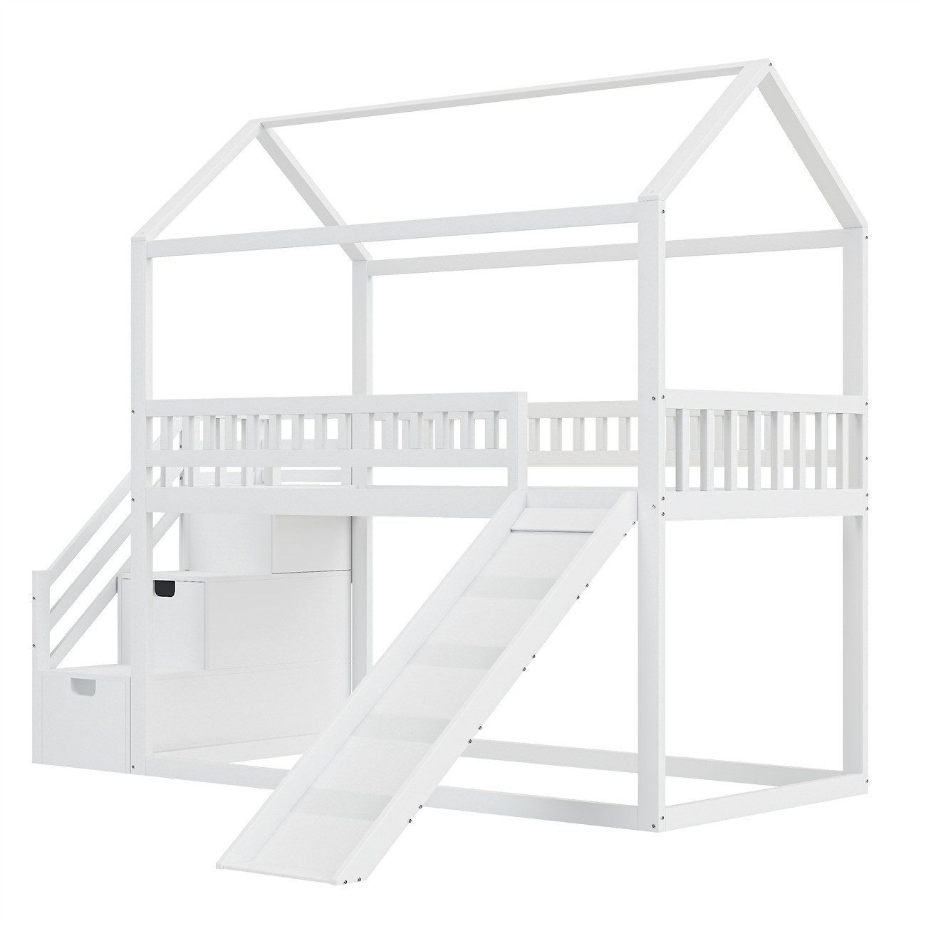 Autolock Hochbett Kinderetagenbett 90200 Cmhochbettmit Rutsche Und