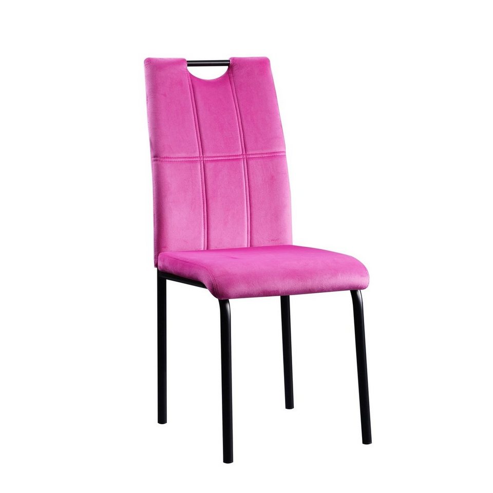 Hti Living Esszimmerstuhl Stuhl Denton Velvet Pink Einzelstuhl 1 St