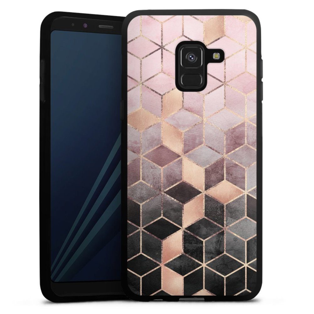 Deindesign Handyhülle Pink Grey Gradient Cubes Glitter Look Samsung