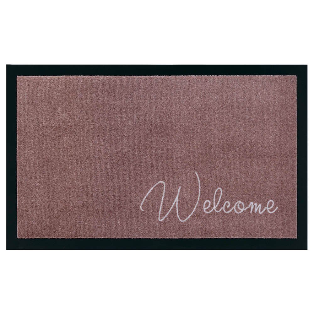 Fußmatte Fußmatte Welcome Ii Braun In Outdoor Schriftzug Kurzflor