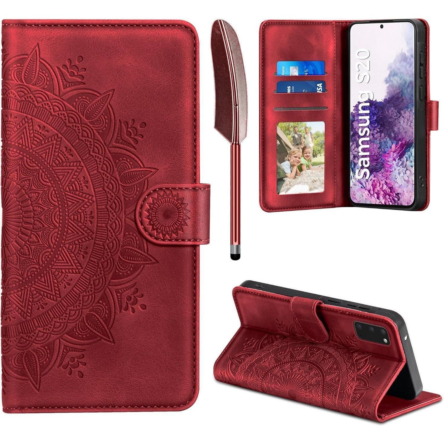 LuxusKollektion Handyhülle Lederhülle S20 FE Klapphülle Kartenfach ...