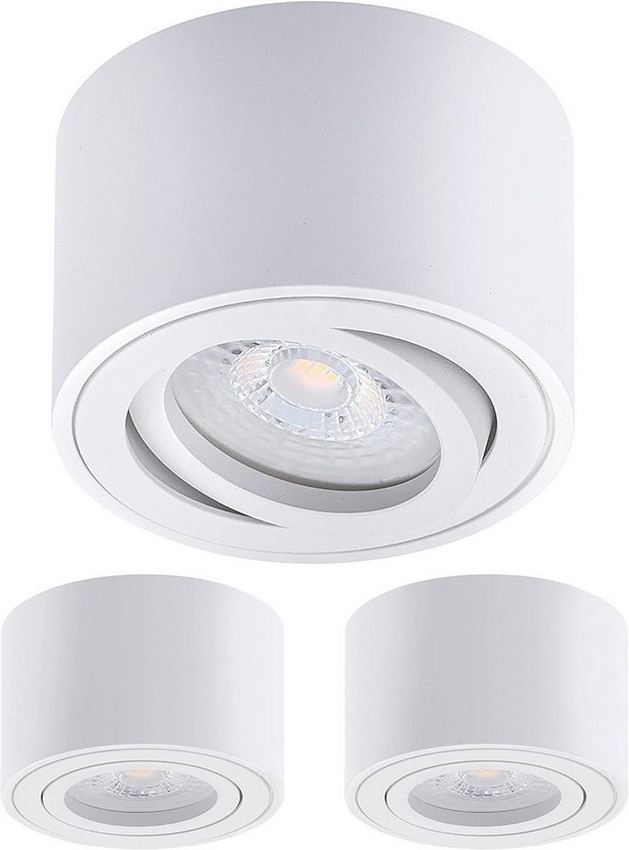 Oktaplex Lighting Led Deckenstrahler 3 Stück Set Aufbauspots Inkl Led