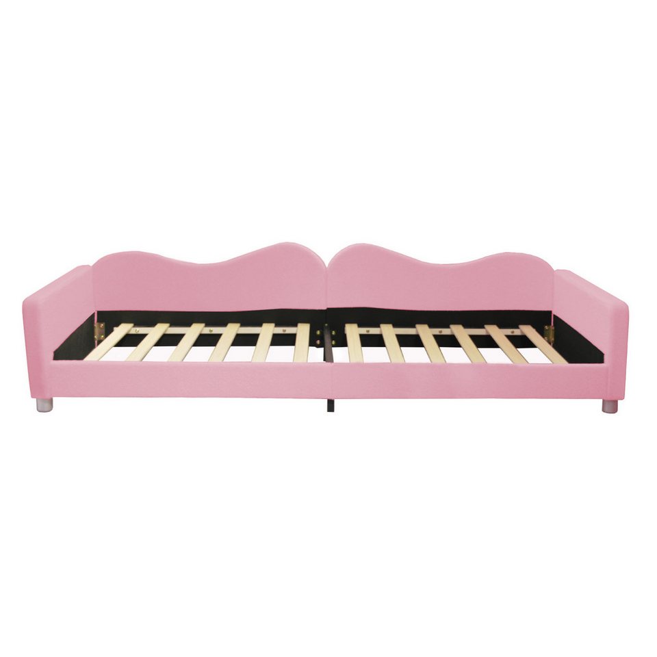 Rutaqian Schlafsofa Daybett Kinderbett 90×200cm Teddystoff Polsterbett