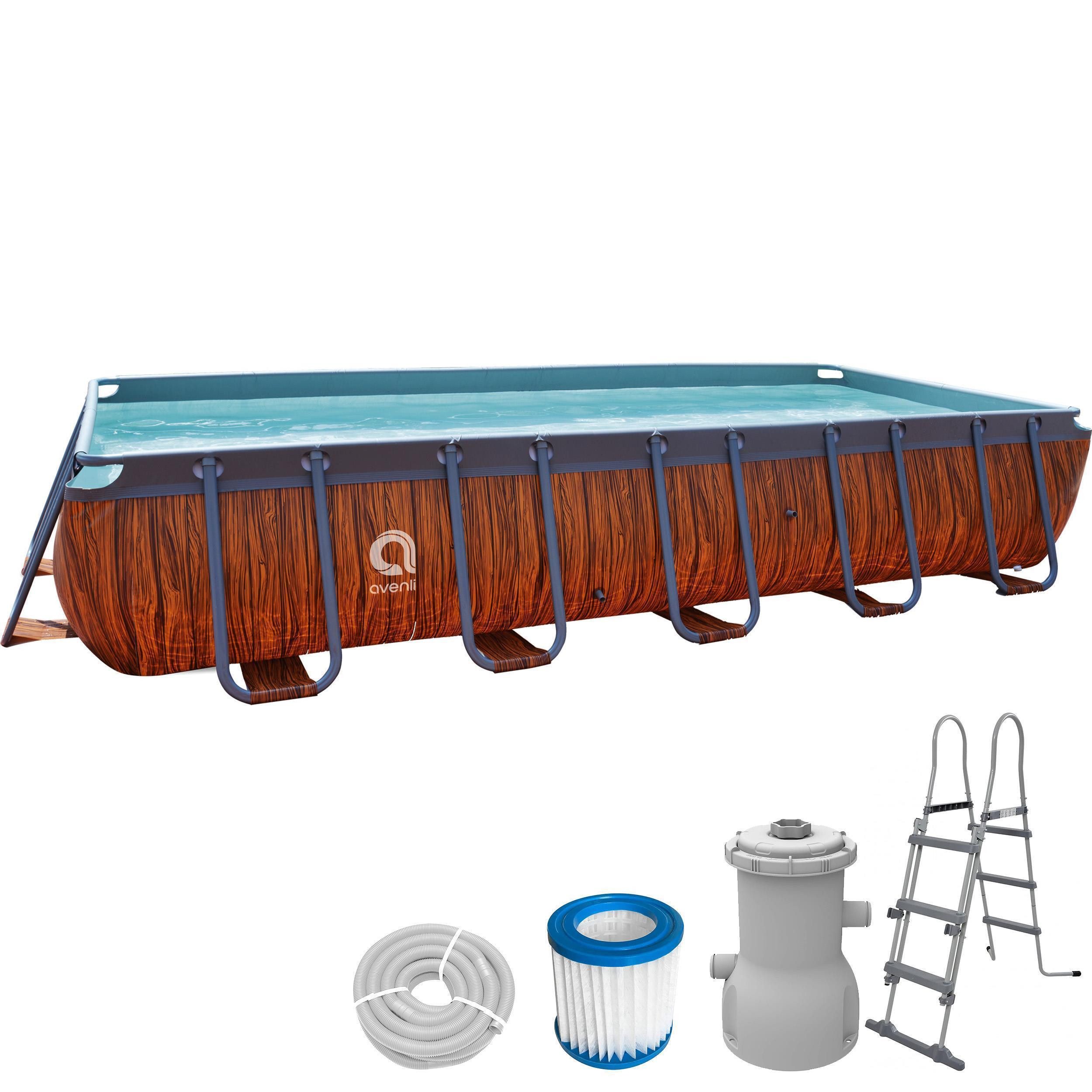 Avenli Framepool Frame Rectangular Pool Set 400 x 200 x 100 cm ...