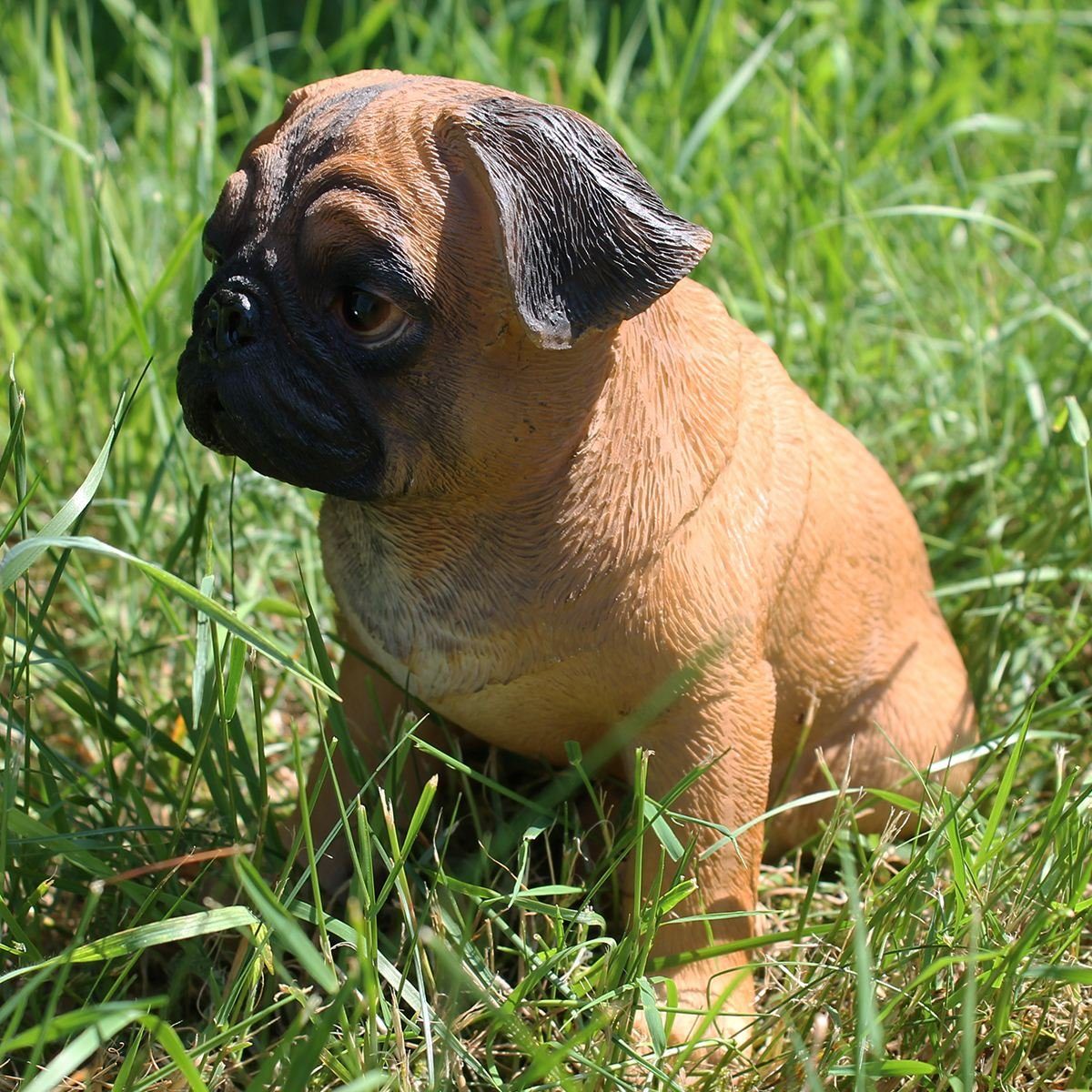 colourliving Tierfigur Mops Figur Hundefiguren lebensecht niedlicher ...