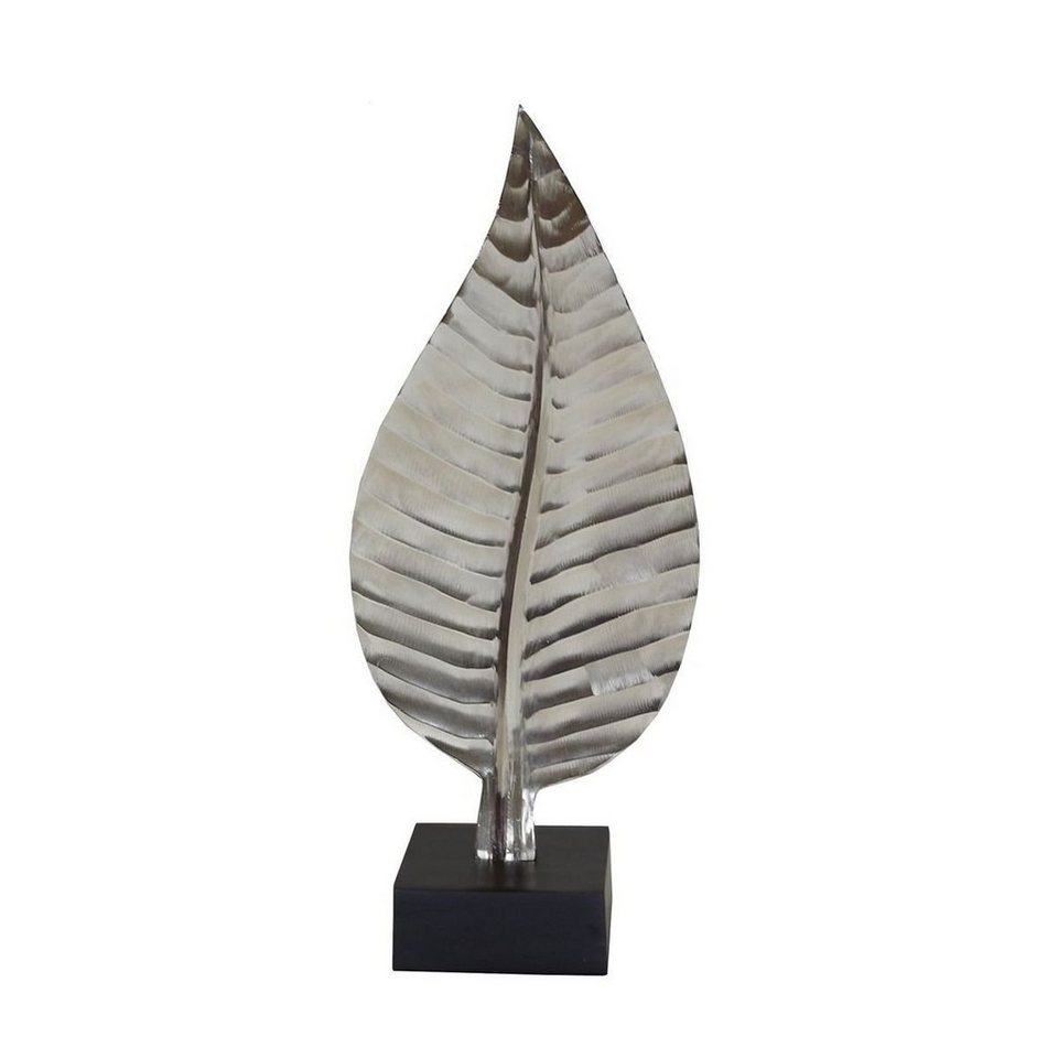 Casablanca Dekoobjekt Dekoobjekt Blatt Aluminium 57cm Skulptur Statue