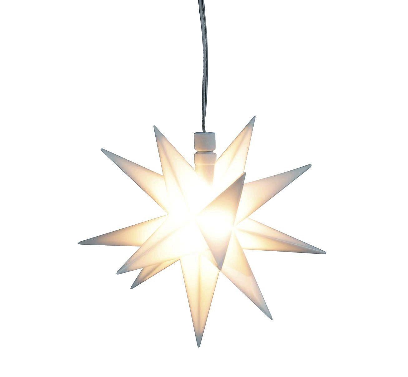 Spetebo LED Stern 3D LED Weihnachts Stern - 12 cm / mit Timer, 3, LED ...