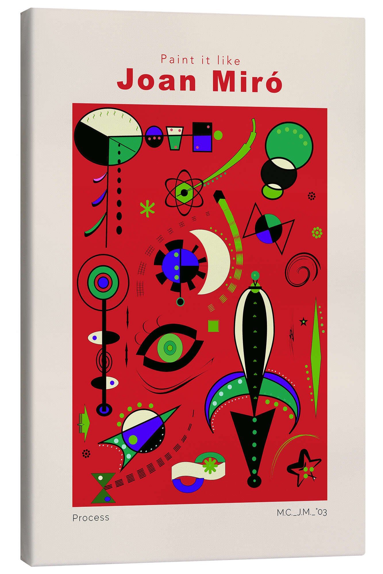 Posterlounge Leinwandbild Exhibition Posters Joan Miró Process