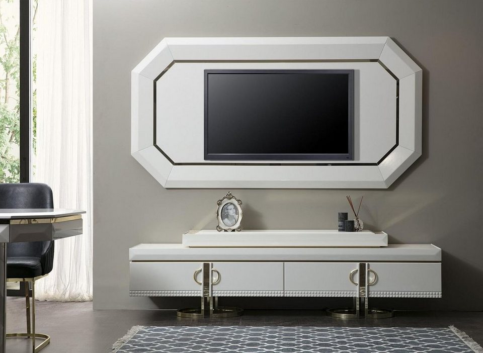 Jvmoebel Sideboard Tv Schrank Fernsehkommode Holz Modern Sideboard