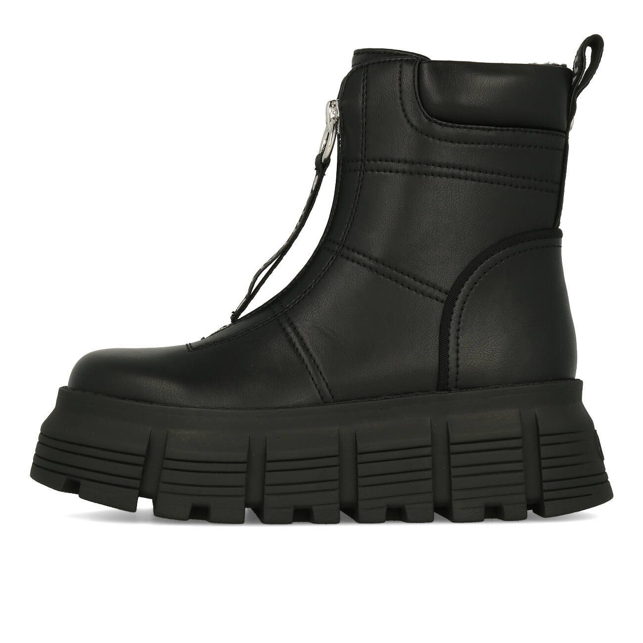 Buffalo Buffalo AVA Front Zip Boot Damen Vegan Nappa Black Stiefel