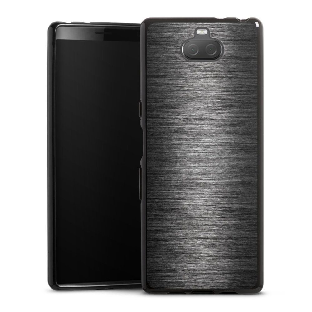 Deindesign Handyhülle Metal Look Anthrazit Sony Xperia 10 Hülle