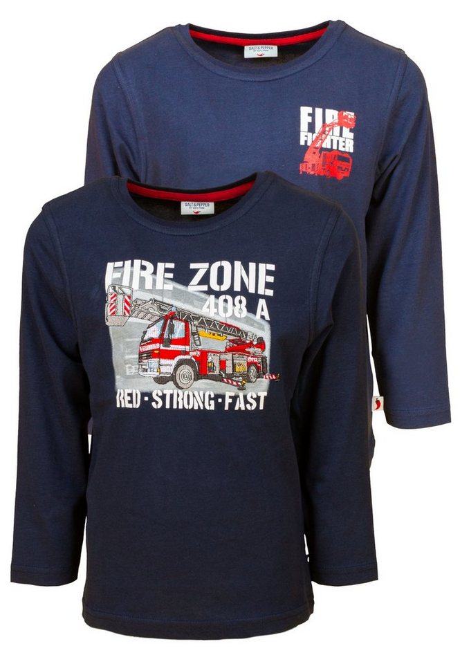 Salt And Pepper Langarmshirt Fire Zone« 2 Tlg Mit Tollen Feuerwehr