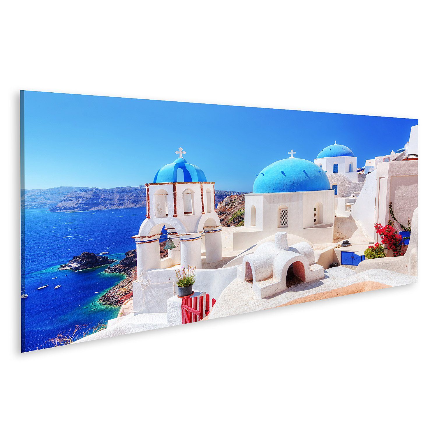 islandburner Leinwandbild »Bild auf Leinwand Oia Stadt Auf Der Insel Santorini Griechenland ...