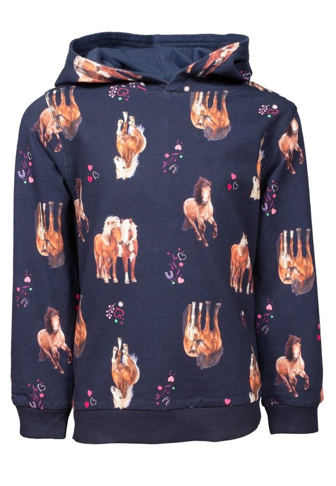 Pferde Freunde Kapuzensweatshirt Mit Tollem Allover Print
