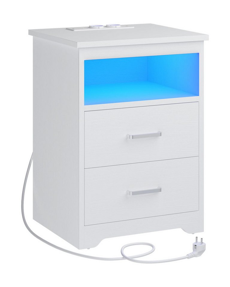 Msmask Nachttisch Sofatisch Mit Led Beleuchtung Nachtschrank Mit