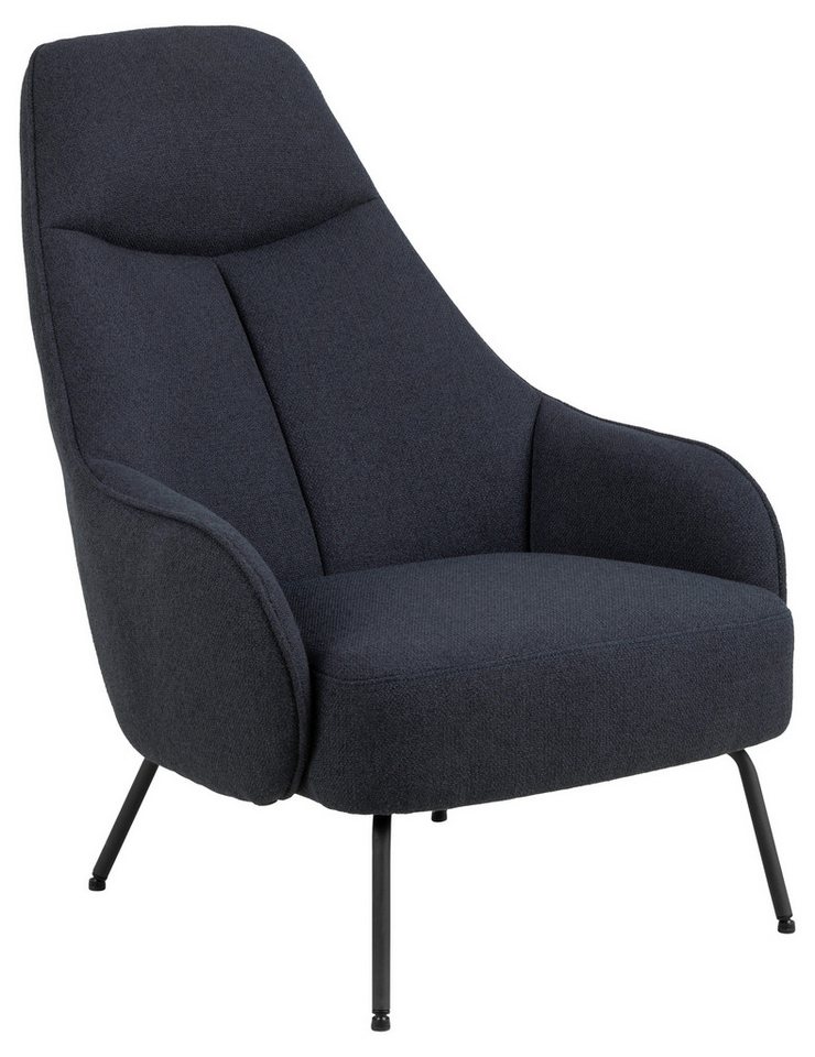 Actona Group Loungesessel In Blau Polyester Stahl 73x98x92cm Bxhxt