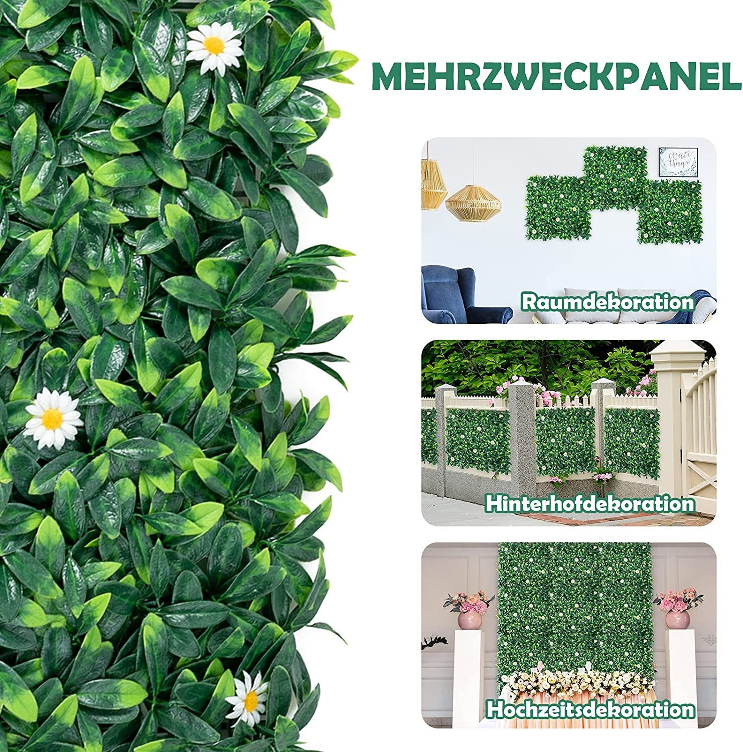 KOMFOTTEU Blumentopf Pflanzwand, Sichtschutz, Windschutz