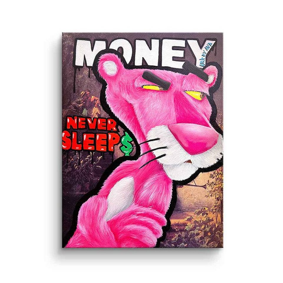 Dotcomcanvas® Leinwandbild Money Panther Leinwandbild Money Never