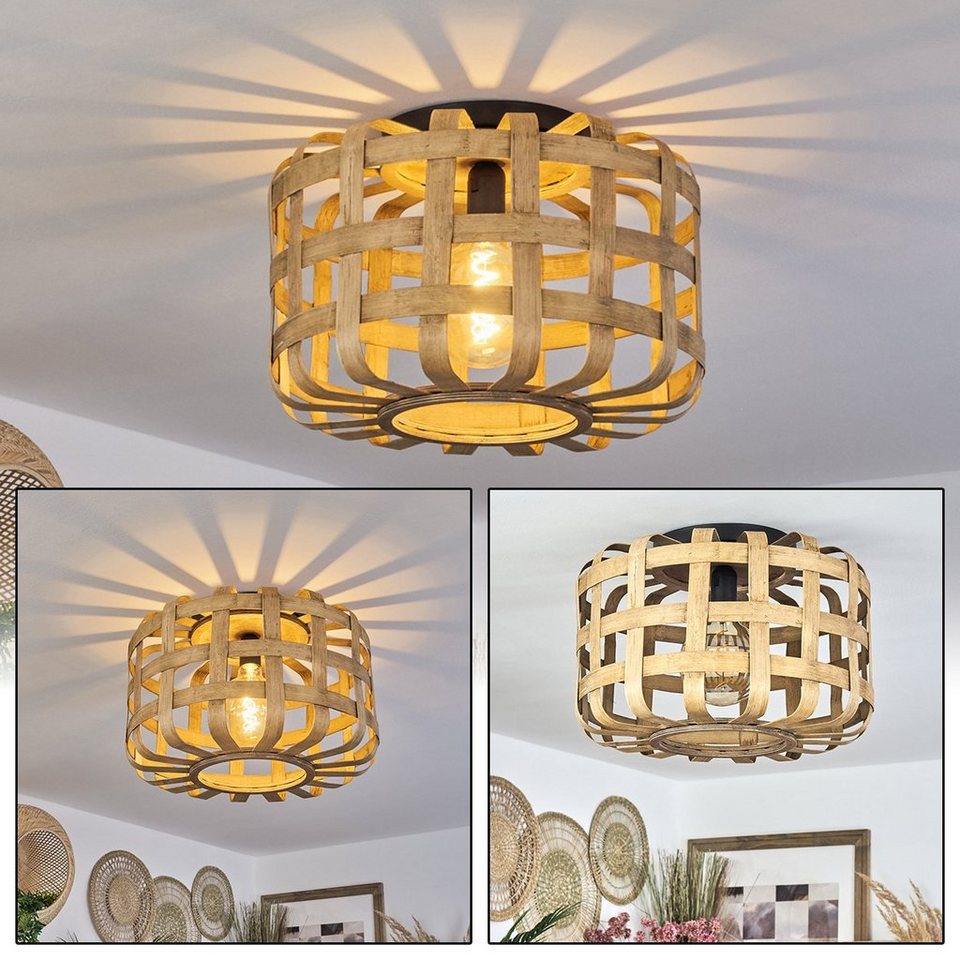 Hofstein Deckenleuchte Torrate Deckenlampe Aus Metallbambus In