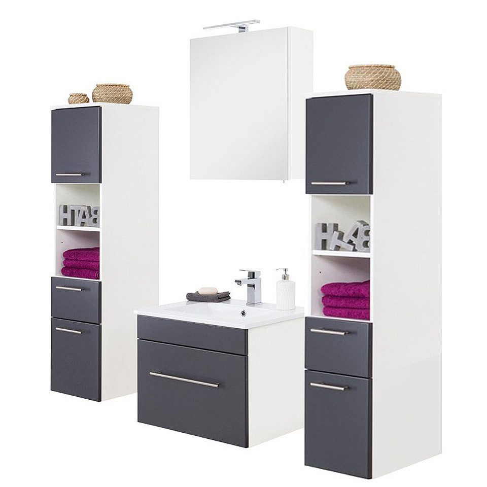 Lomadox Badmöbel Set Lagos 02 Spar Set 4 St 605cm