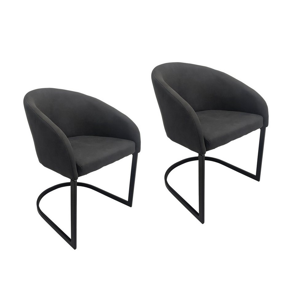 Hti Living Esszimmerstuhl Esszimmerstuhl 2er Set Vemal Schwarz Set 2
