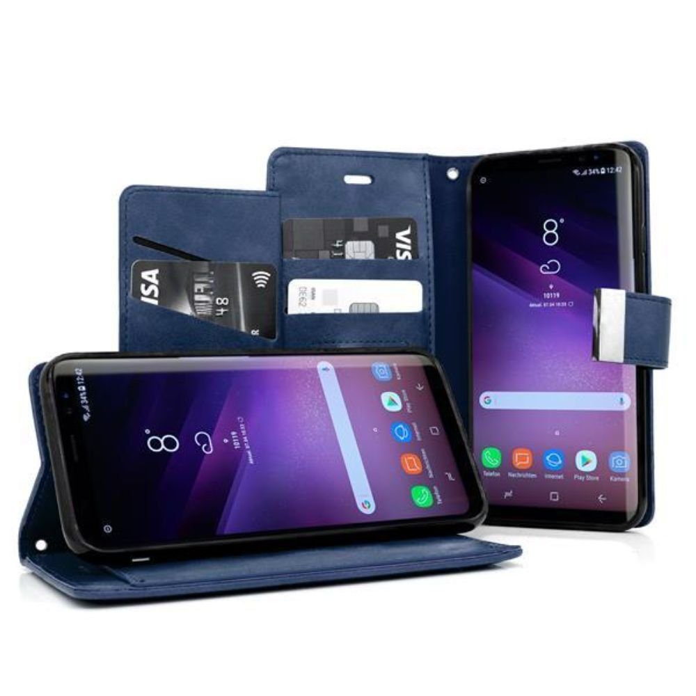 Mygadget Handyhülle Flip Case Klapphülle 5x Kartenfach And Standfunktion