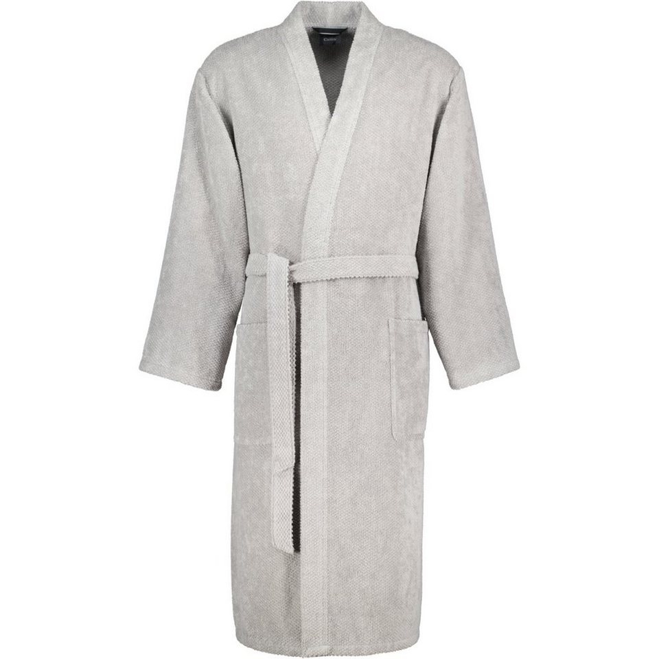 Cawö Herrenbademantel Herren Bademantel Mit Kimono Kragen Midi