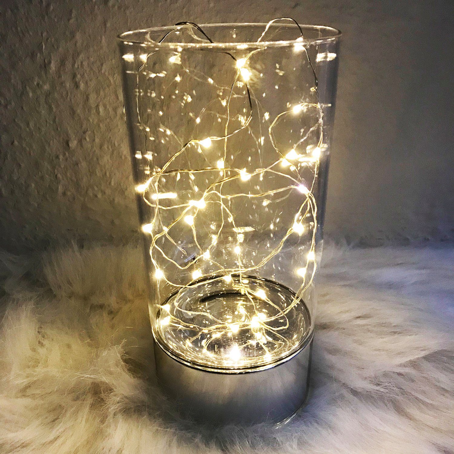 Mojawo Lichtervorhang 3 Stück 30er Led Batteriekette Lichterkette