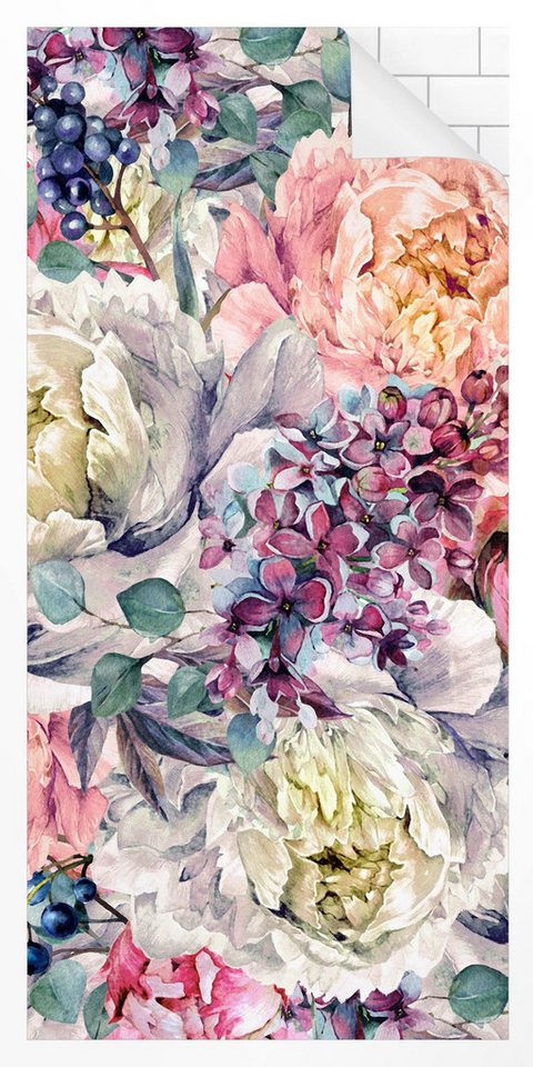 Bilderdepot24 Badrückwand Aquarell Bunt Duschrückwand Ohne Bohren