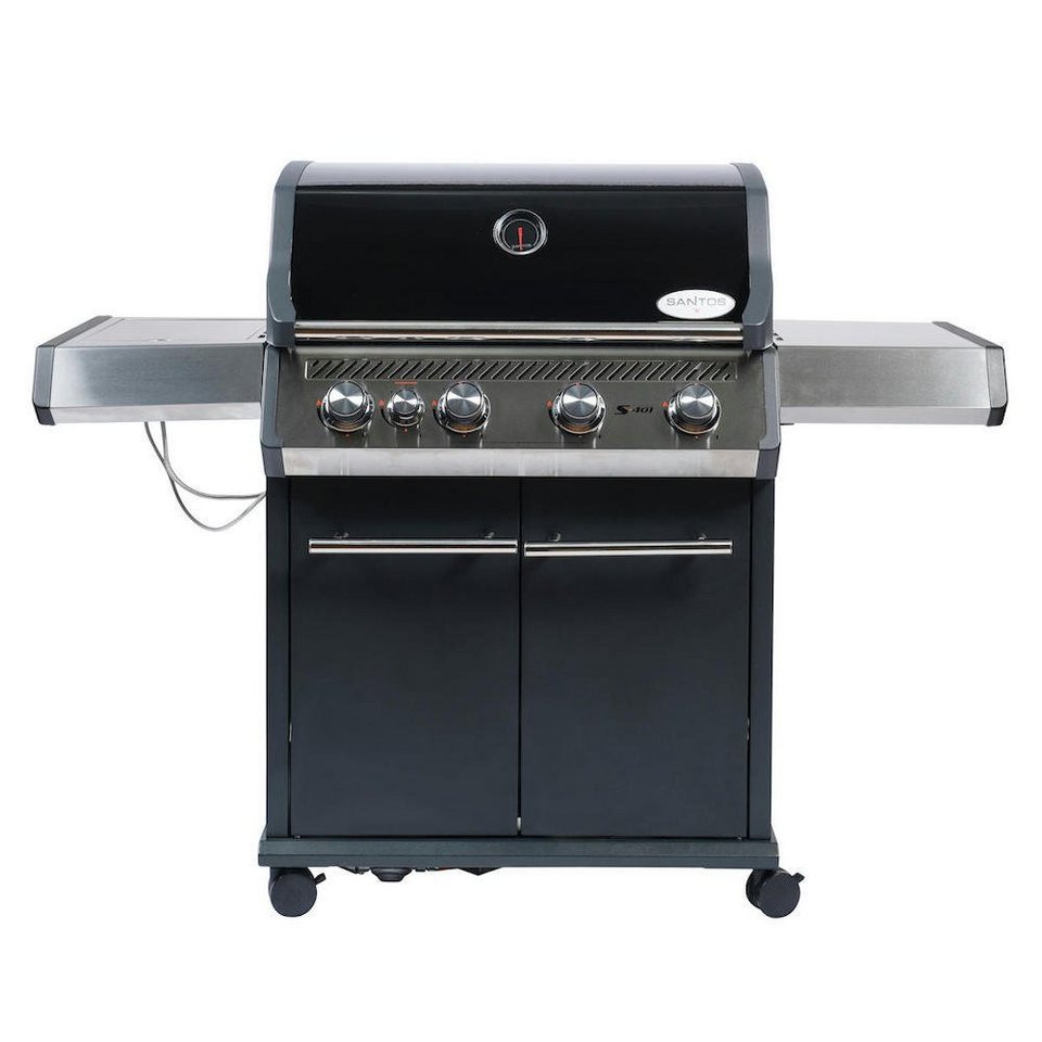 Proregal® Gasgrill S 401 Gasgrill Schwarz Mit 4 Hauptbrennern Plus