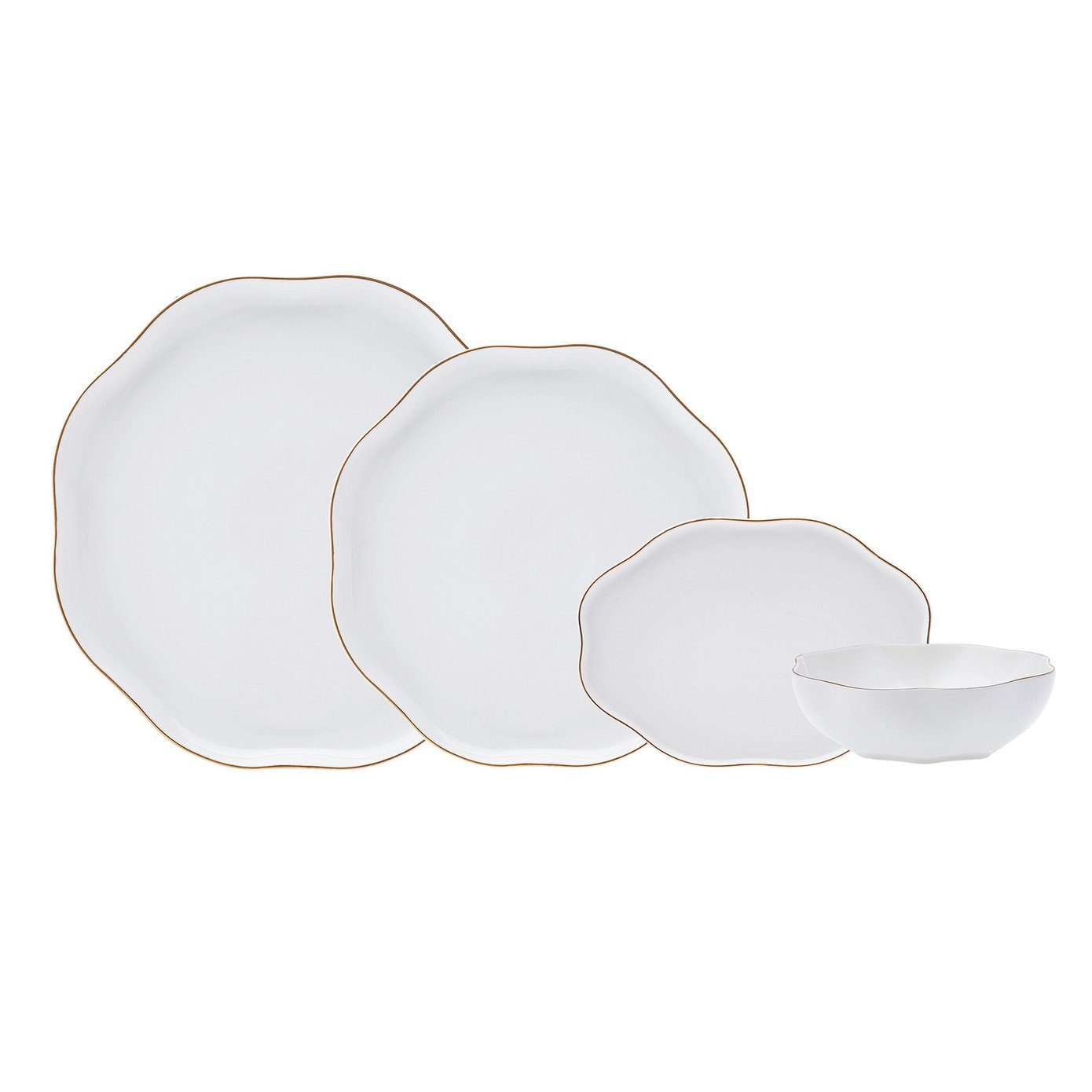 Karaca Geschirr Set Middle Streamline New Bone Porzellan 20 Tlg