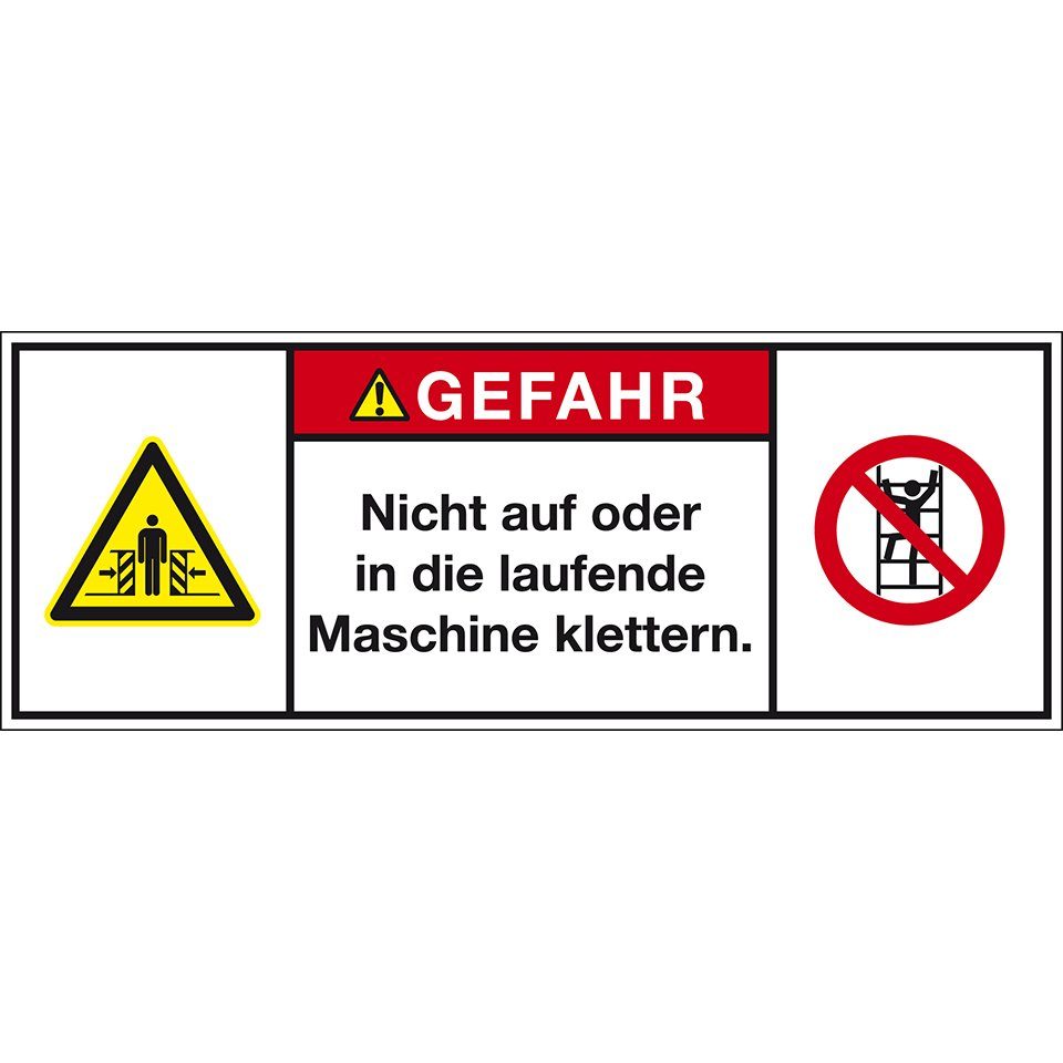 König Werbeanlagen Hinweisschild Produktsicherh.schild Gefahr Nicht auf oder in...,RoHS konform ...