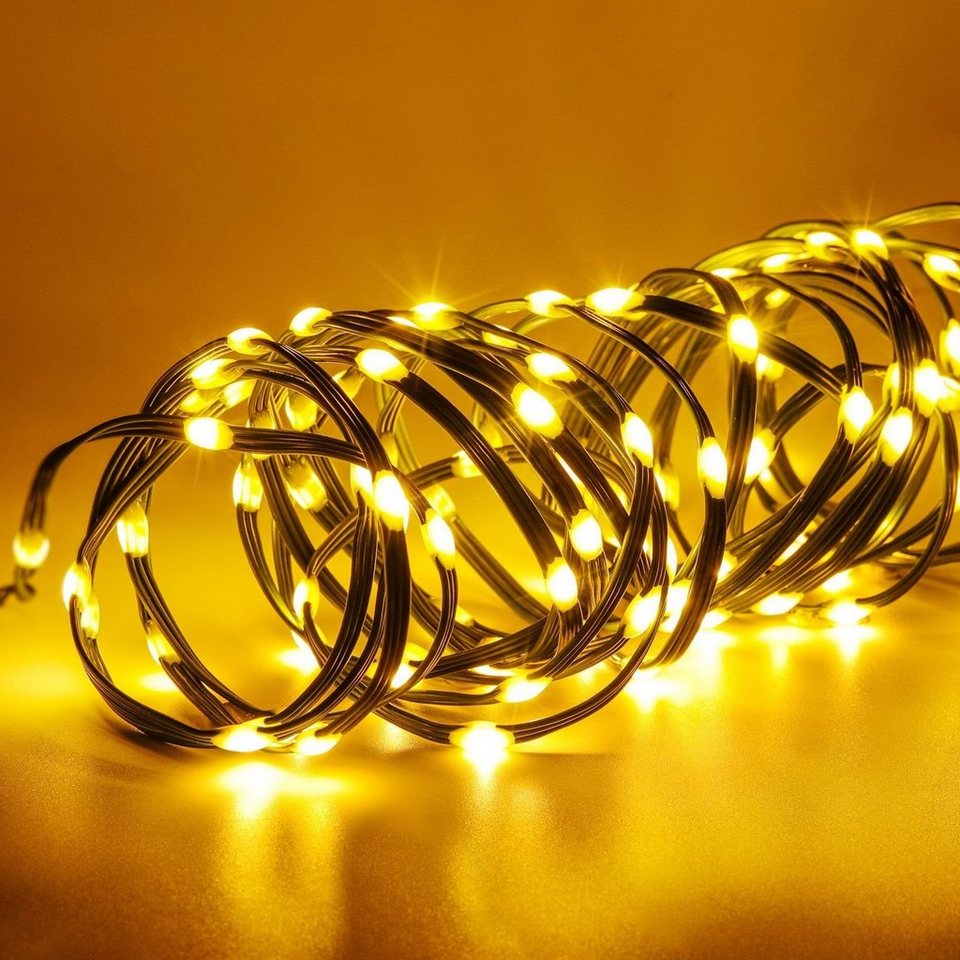 Elegear Lichterkette Lichterkette 25m Lichtervorhang Weihanchtsdeko