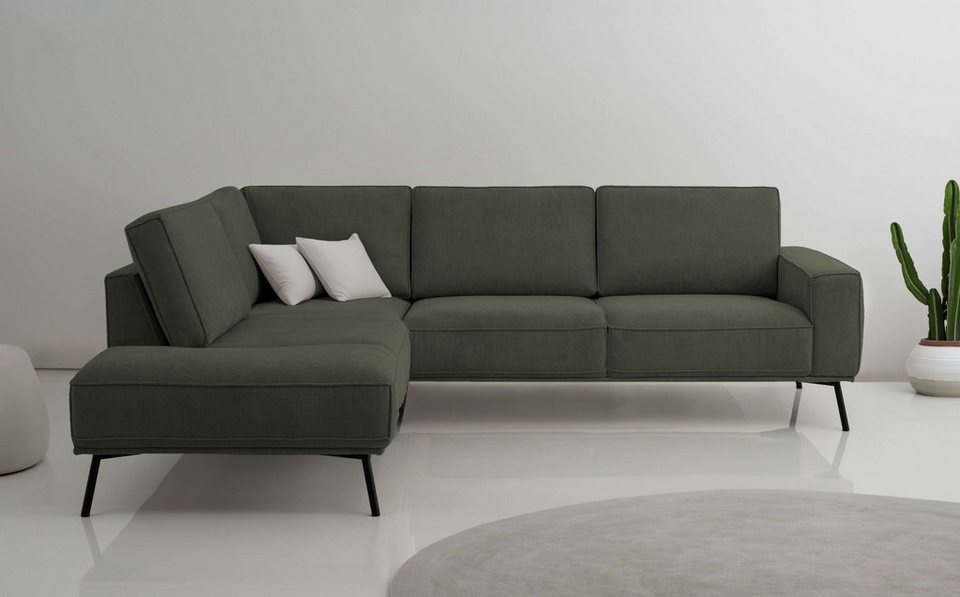 Andas Ecksofa Vosby Breite 260 Cm Chenille Mit Dekorativer Kedernaht