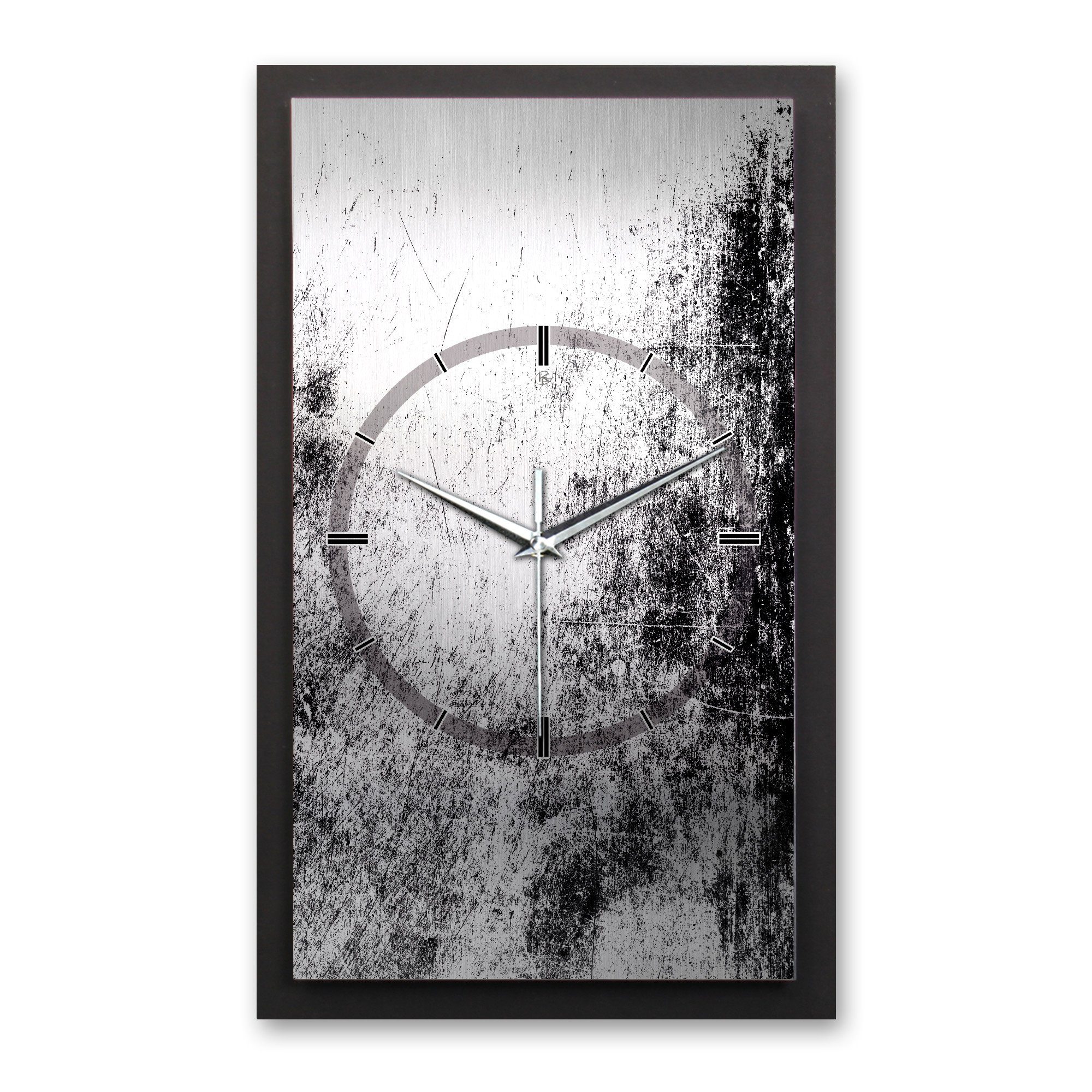 Kreative Feder Wanduhr 3d Designer Wanduhr Scratched Metal Ohne Ticken