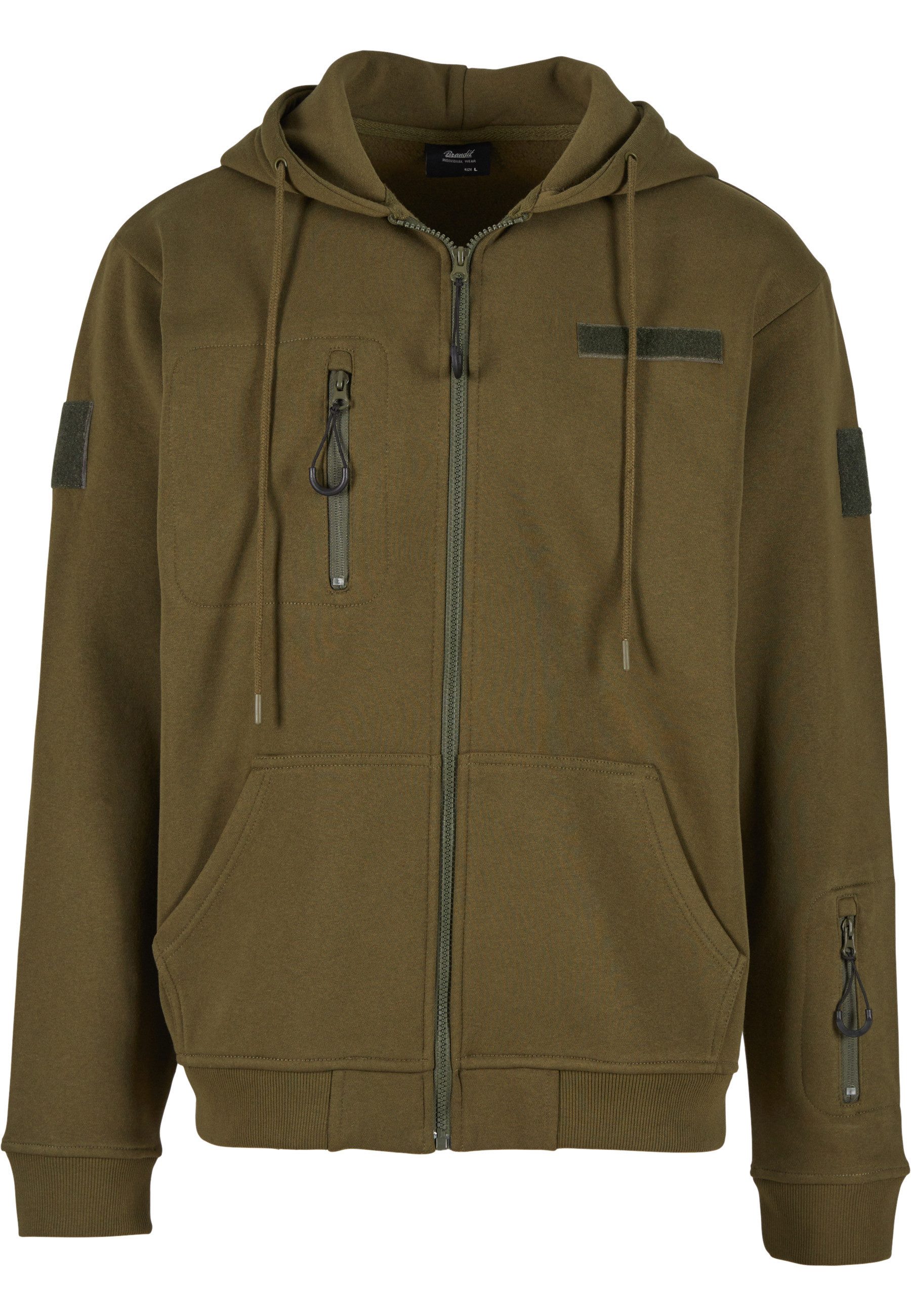 Brandit Bomberjacke Brandit Tactical Sweat Jacket (1-St), Rippbündchen ...