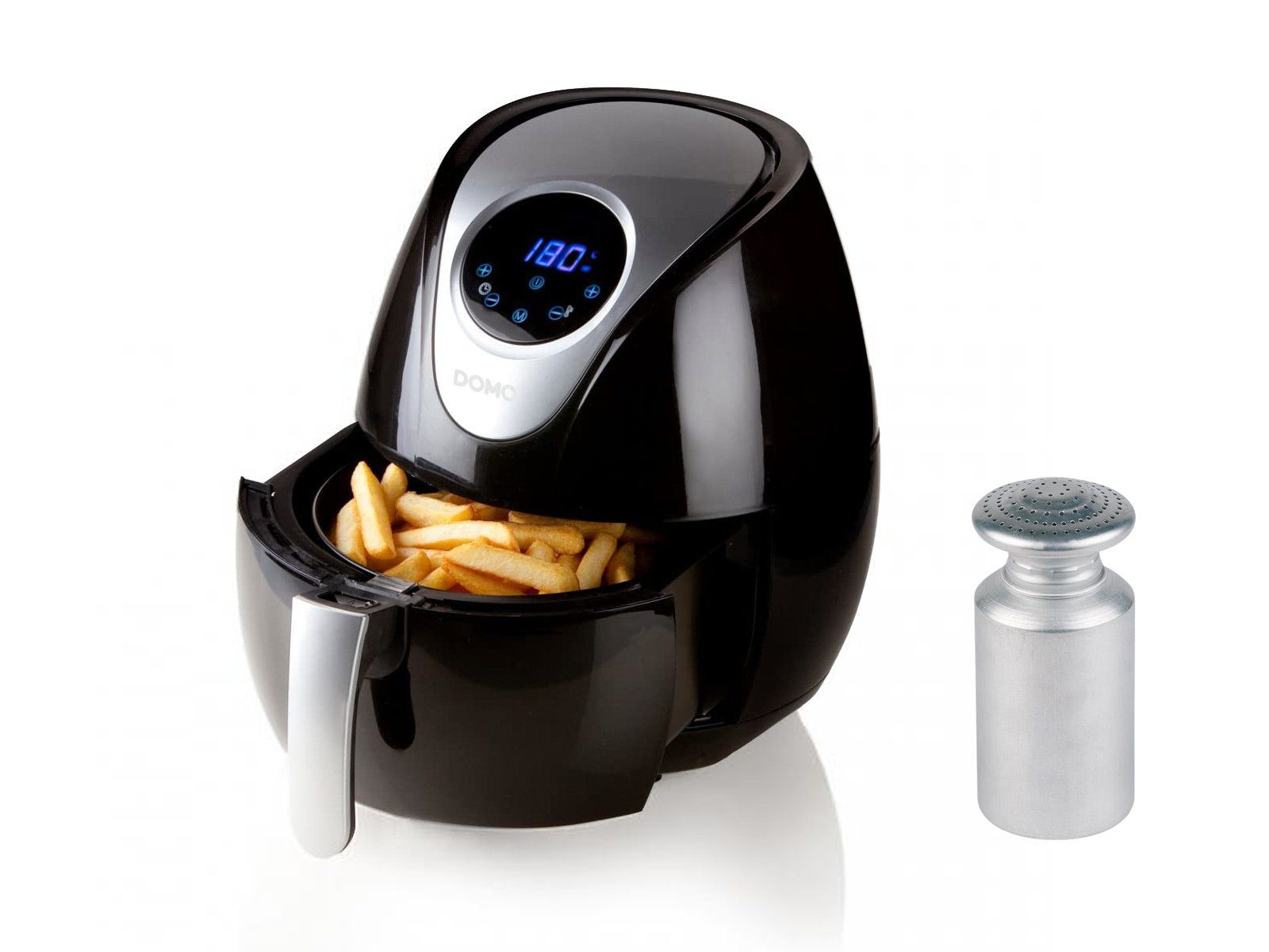 Domo Heißluftfritteuse 1400 W Kleine 35 Ltr Fritteuse Pommes