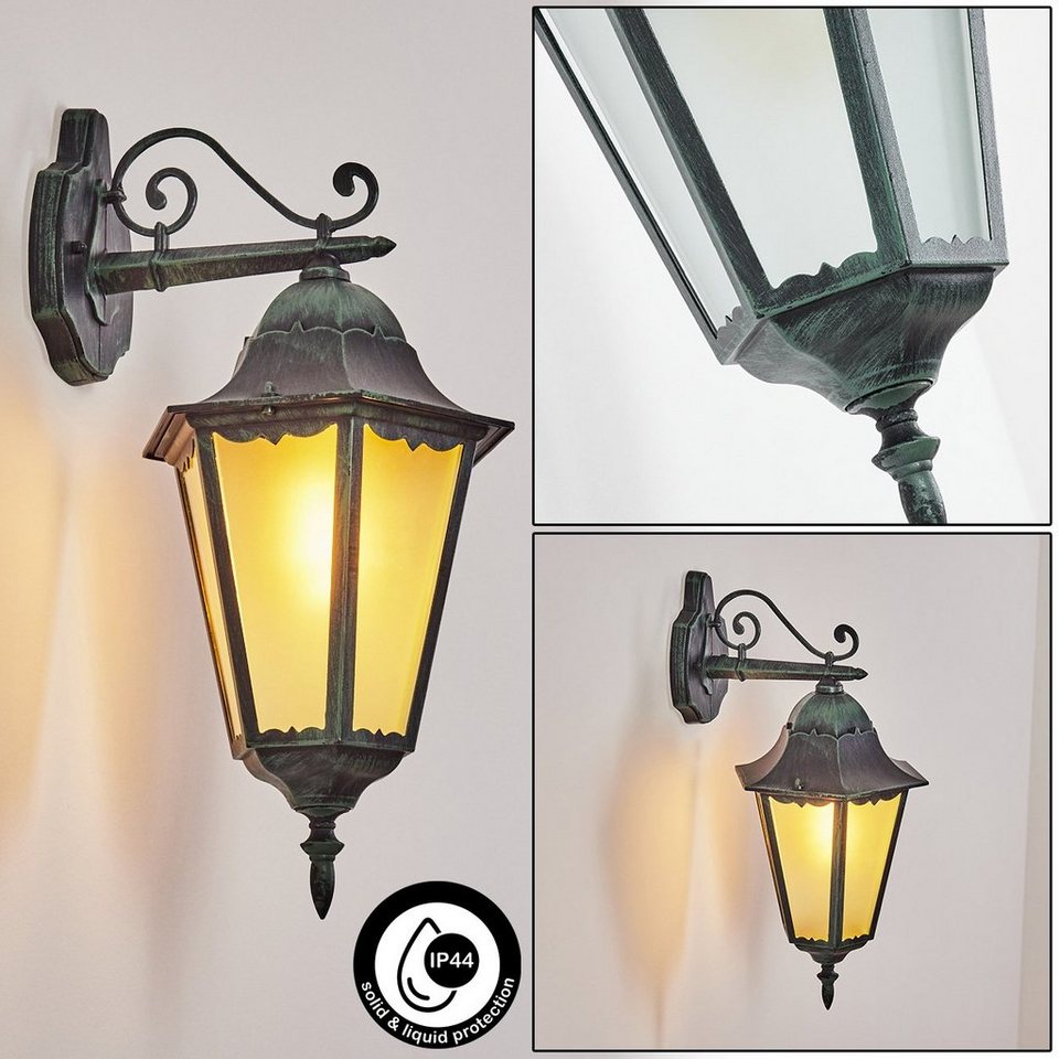 Hofstein Außen Wandleuchte Wandlampe Abwärts In Antikem Look Aus Metall