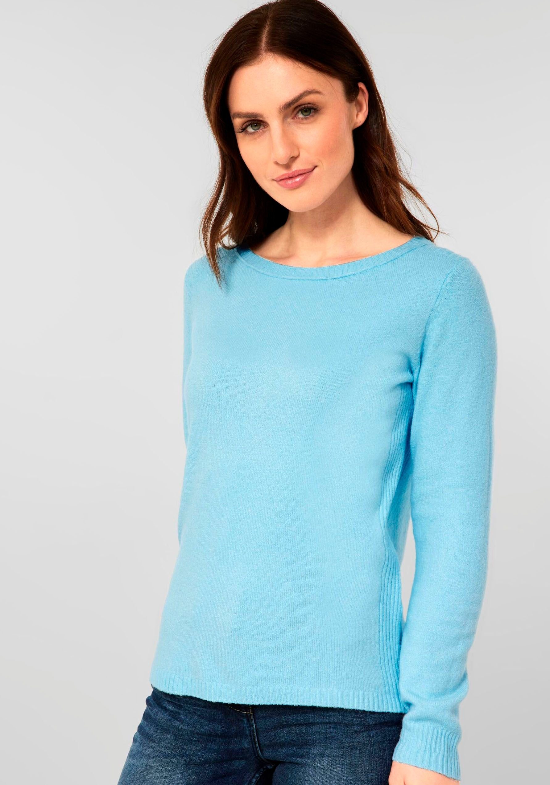 Cecil Strickpullover Cosy Pullover Mit Rundhalsausschnitt