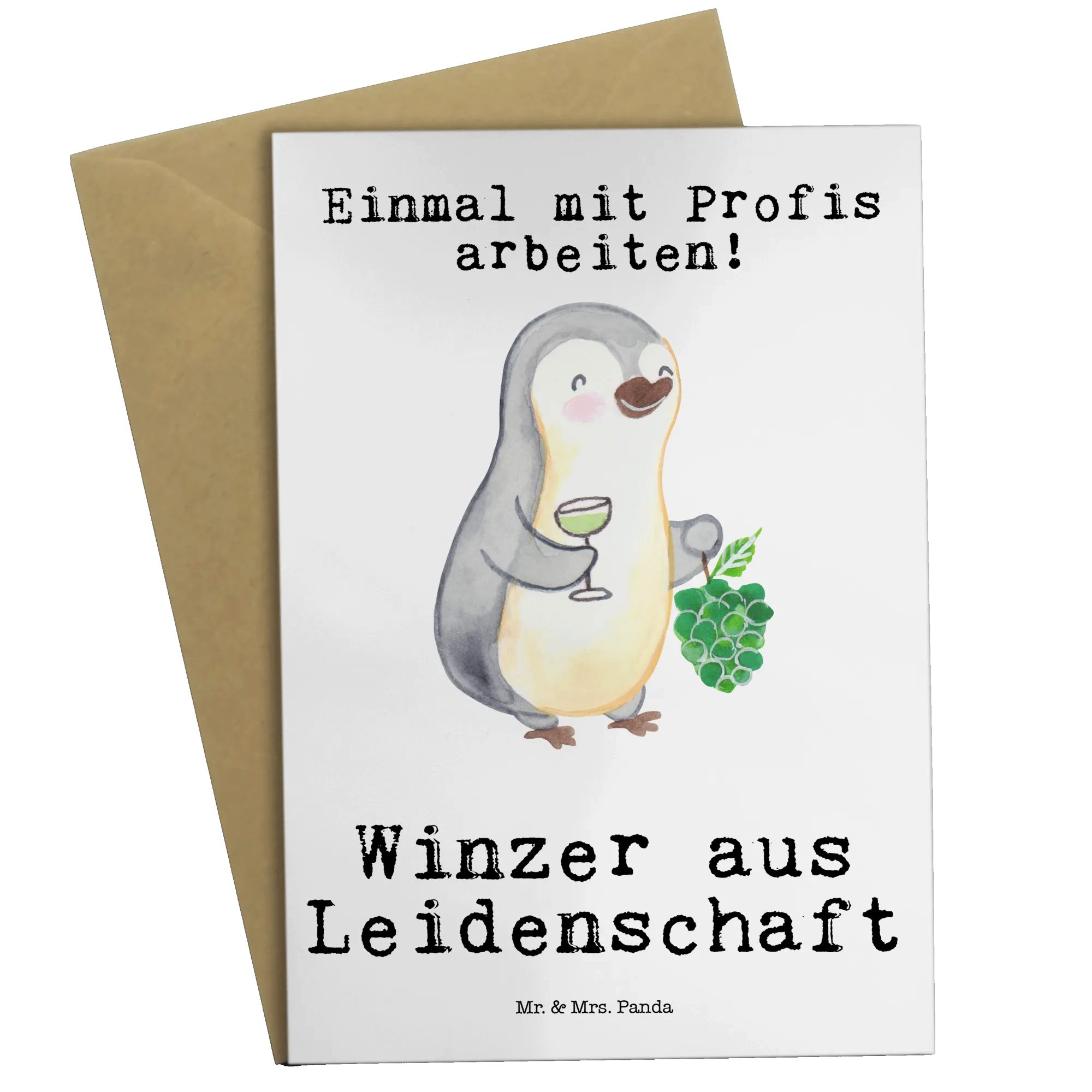 Mr. & Mrs. Panda Grußkarte Winzer Leidenschaft - Weiß - Geschenk ...