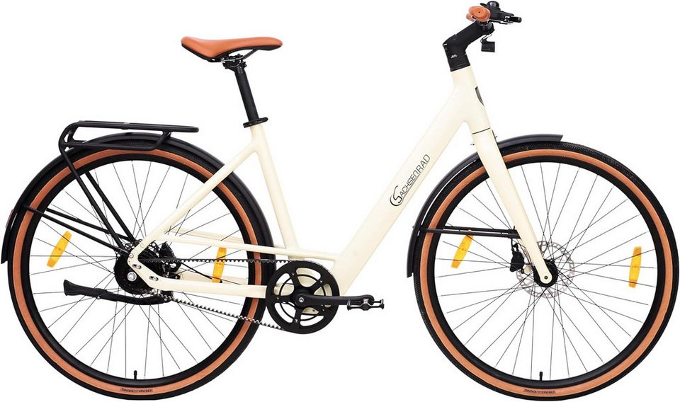 Sachsenrad E Bike Urban City E Bike C3f Mamorweiss Mit Riemenantrieb
