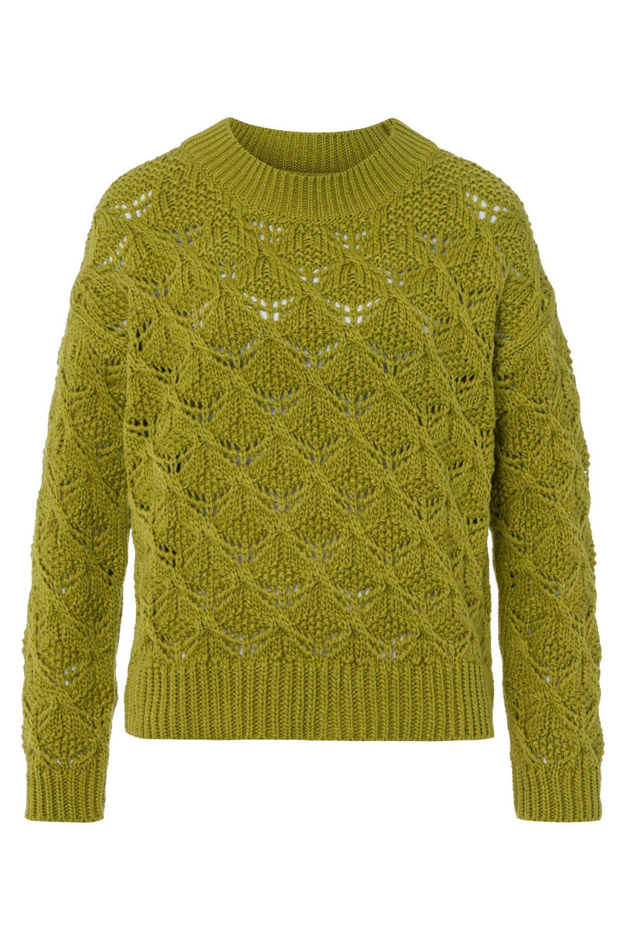 MORE&MORE Strickpullover (1-tlg) Lochmuster, Geschmeidiger Griff