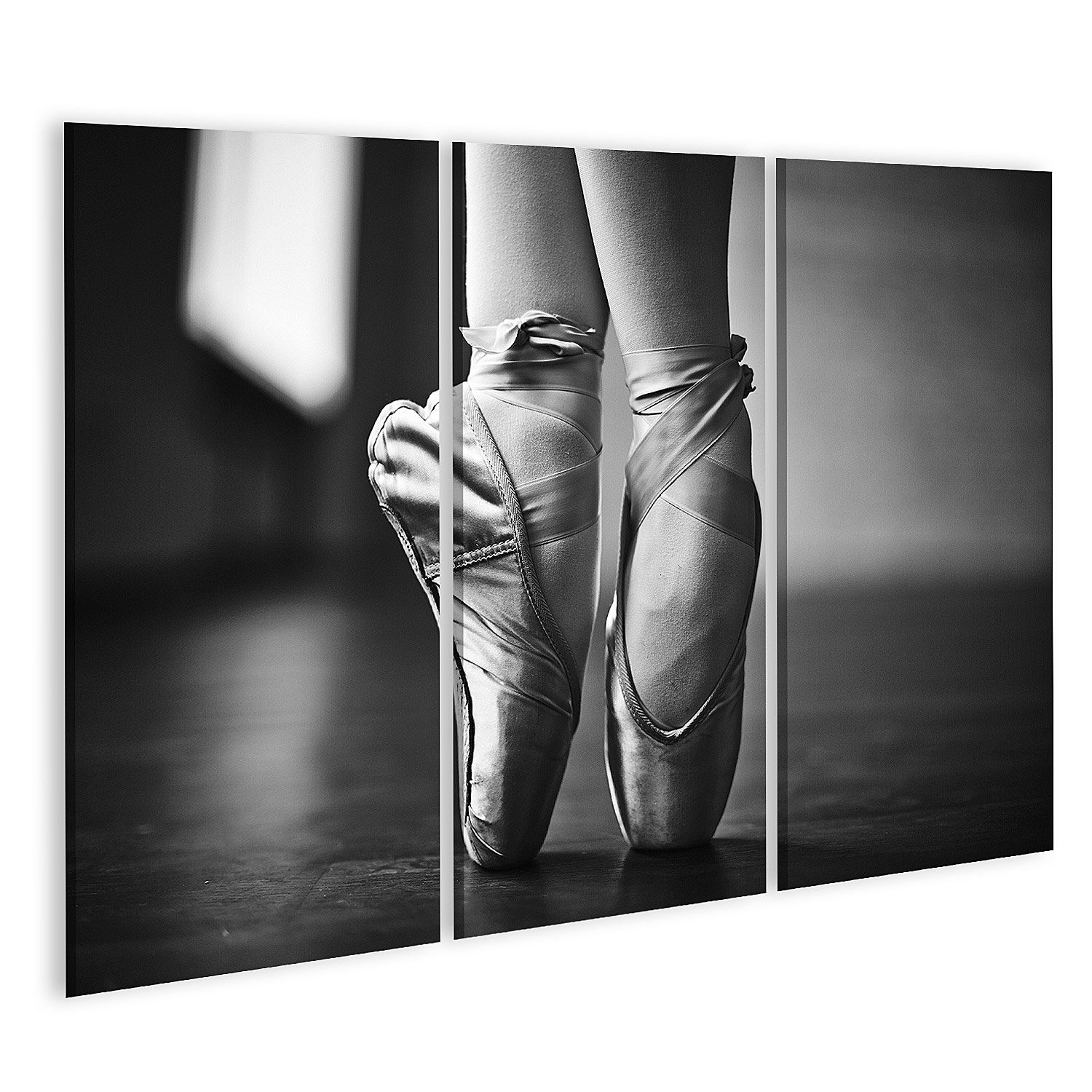 islandburner Leinwandbild »Bild auf Leinwand Füße Tanzende Ballerina Während Der Proben Wandbild ...