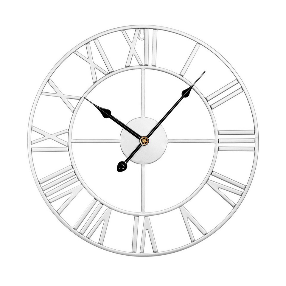 Yorbay Wanduhr Große 40/60cm Metall Wohnzimmeruhr mit römischen Ziffern ... Yorbay Wanduhr Große 40/60cm Metall Wohnzimmeruhr mit römischen Ziffern ...