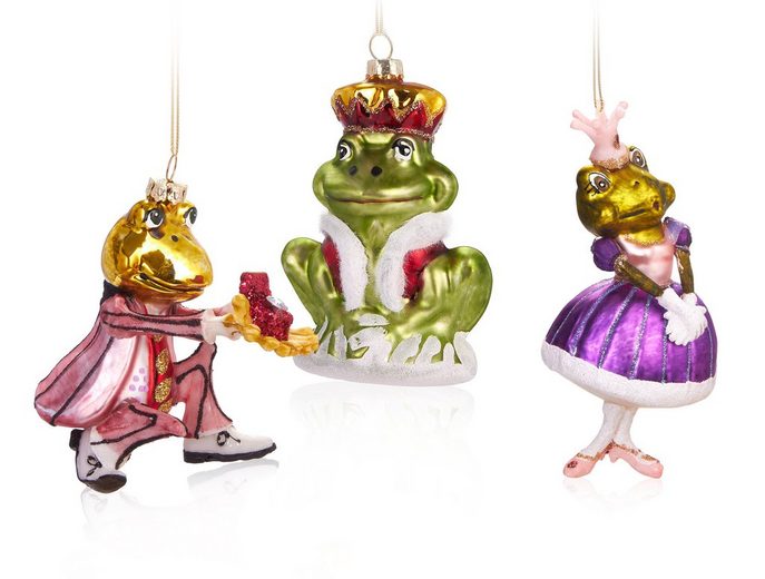 BRUBAKER Christbaumschmuck »Baumkugel Set Frosch Märchen« (3-tlg ... BRUBAKER Christbaumschmuck »Baumkugel Set Frosch Märchen« (3-tlg ...