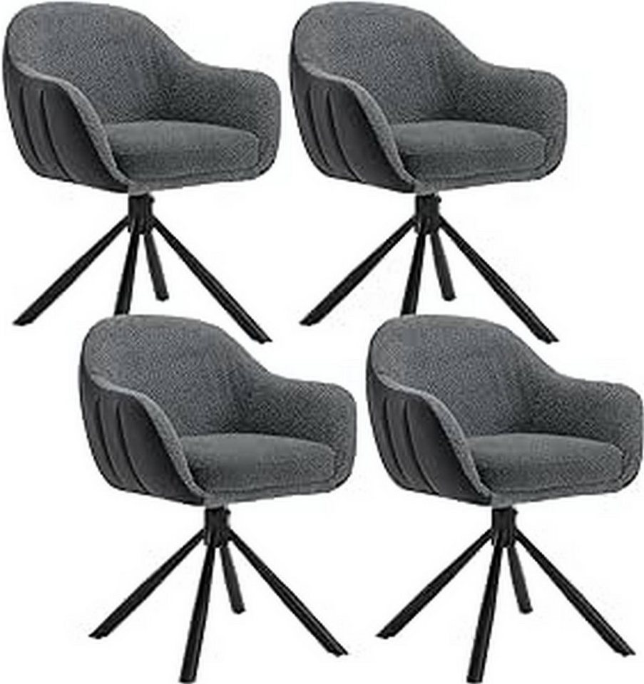Woltu Polsterstuhl 4 St Esszimmerstühle Drehbar Set Loungesessel