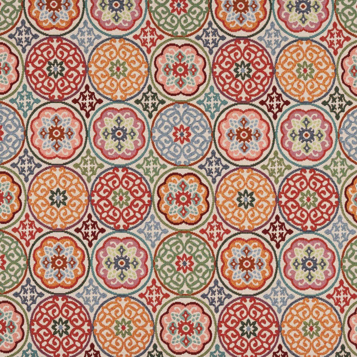 SchÖner Leben Stoff Dekostoff Jacquard Gobelin Siroco Ornamente Bunt 1