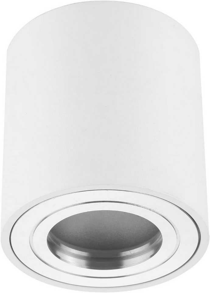 Sweet Led Aufbauleuchte Bad Gu10 Aluminium Weiß Chrom Deckenspot Ip44