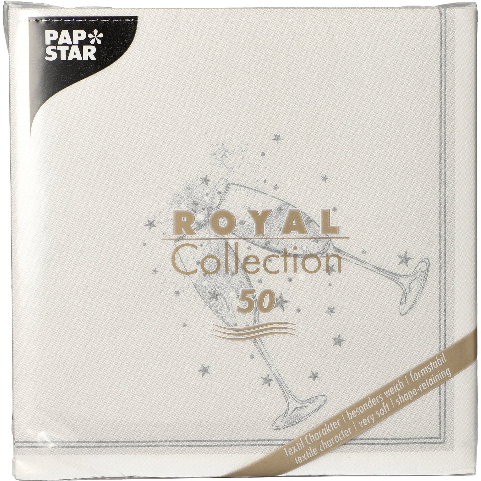 Papstar Papierserviette Royal Collection Silber Festivity 50 St 14